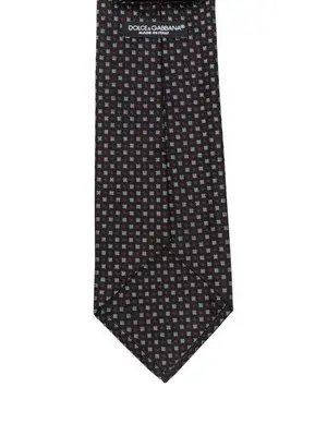 Dolce & Gabbana Silk Neck Tie With Geometric Pattern