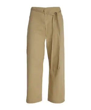 QUIRA Belted Cropped Trousers