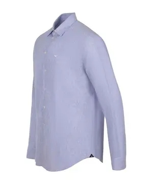 Emporio Armani Logo Embroidered Striped Shirt