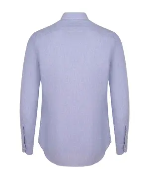 Emporio Armani Logo Embroidered Striped Shirt