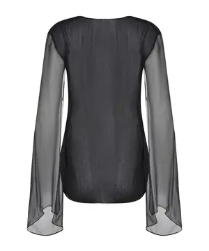 Alberta Ferretti V-neck Long Sleeve T-shirt