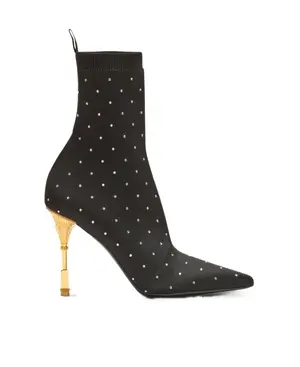 Balmain Moneta Embellished Sock Boots