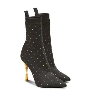 Balmain Moneta Embellished Sock Boots