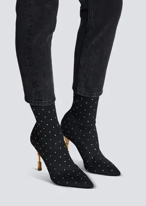 Balmain Moneta Embellished Sock Boots