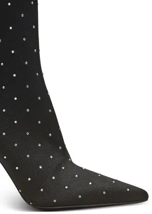 Balmain Moneta Embellished Sock Boots