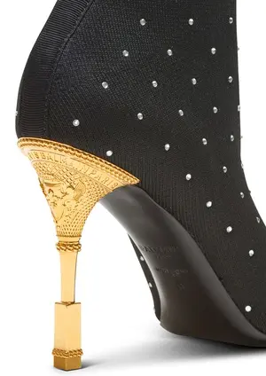 Balmain Moneta Embellished Sock Boots