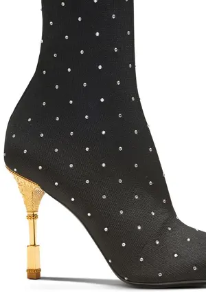 Balmain Moneta Embellished Sock Boots