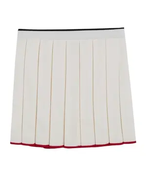 THOM BROWNE Thom Browne Pleated Mini Skirt With Tricolor Detail