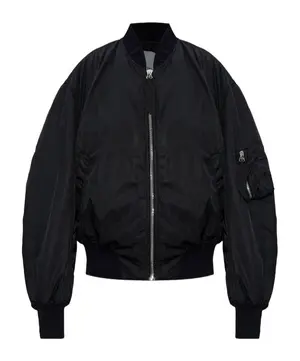 Attico The Zip Pocket Bomber Jacket By - Black