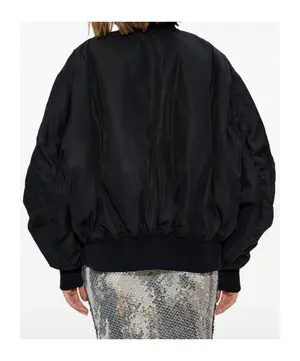Attico The Zip Pocket Bomber Jacket By - Black