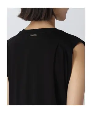 Michael Kors Michael Crewneck Pleated Sleeveless Top