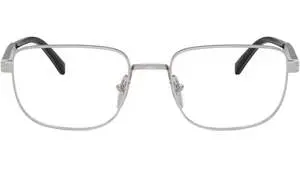 Prada Rectangular Full Rim Eyeglasses - Gray