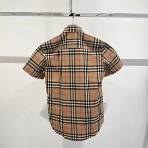 Burberry Vintage Check Print Short Sleeved Shirt - Nude