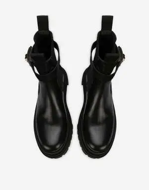 Dolce & Gabbana Logo Buckle Ankle Boots
