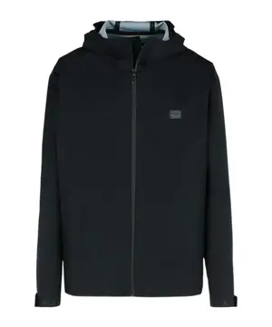 Dolce & Gabbana Logo Plaque Zip-up Bomber Jacket - Black