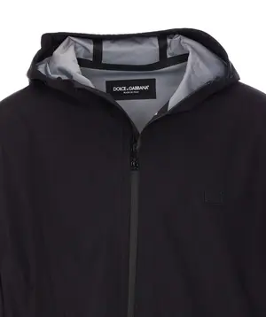Dolce & Gabbana Logo Plaque Zip-up Bomber Jacket