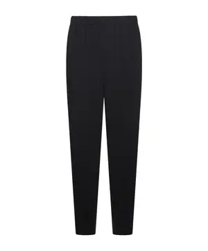 Giorgio Armani Straight Leg Elastic Waist Trousers - Black