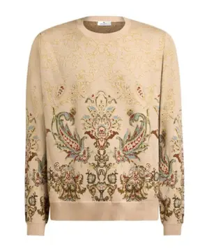Etro Paisley Pattern Crew Neck Sweater - Nude