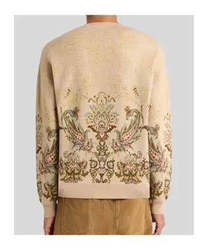 Etro Paisley Pattern Crew Neck Sweater - Nude