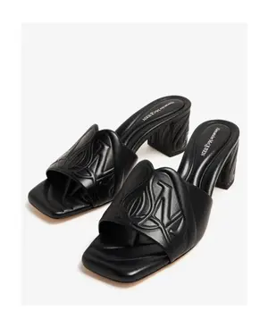Alexander McQueen Seal Heeled Sandals - Black