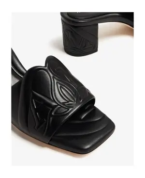 Alexander McQueen Seal Heeled Sandals - Black