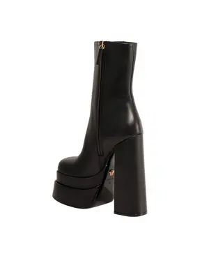 Versace Block Heel Platform Ankle Boots