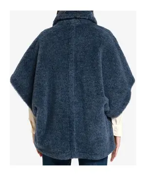Max Mara Lapel Cape - Blue