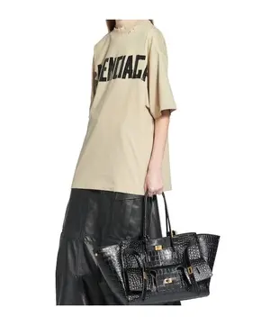 Balenciaga Tape Type Medium-fit T-shirt - Beige
