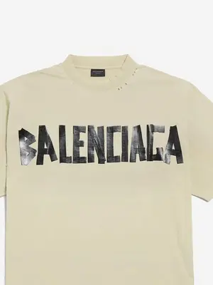 Balenciaga Tape Type Medium-fit T-shirt - Beige