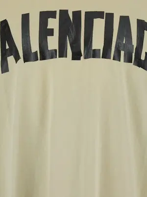 Balenciaga Tape Type Medium-fit T-shirt - Beige