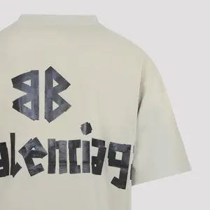 Balenciaga Tape Type Medium-fit T-shirt - Beige