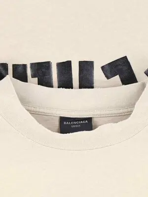 Balenciaga Tape Type Medium-fit T-shirt - Beige