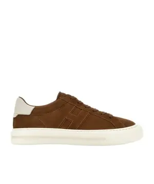 Hogan Suede H Patch Sneakers - Brown