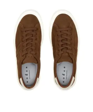 Hogan Suede H Patch Sneakers - Brown