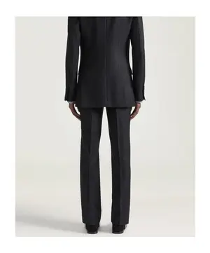 Givenchy Striped Wool Tailored Trousers - Black