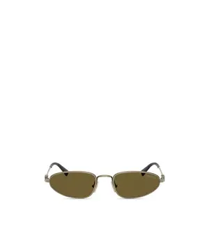 Miu Miu Full Frame Sunglasses With Patterned Temples - Green