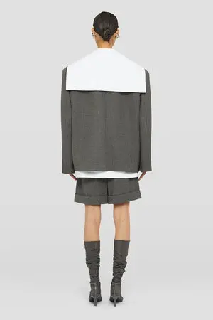JIL SANDER Tailored Shorts With Turn-up Hem - Gray