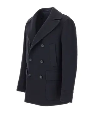 Tagliatore Double-breasted Peacoat - Blue