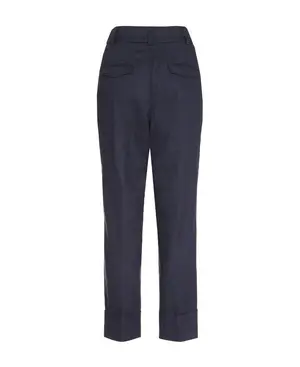 Peserico Wool Blend Cropped Trousers - Black