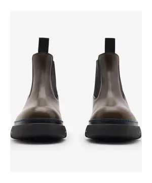 Burberry Panelled Creeper Ankle Boots - Black