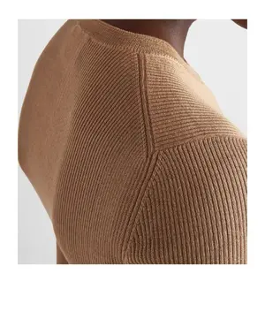 Prada Cropped Silk Logo Pullover