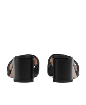 Gucci Logo-plaque Quilted Slides