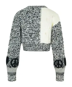 Moschino Logo Intarsia Cropped Jumper
