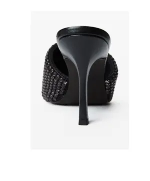 Alexander Wang Heiress Embellished Mules - Black