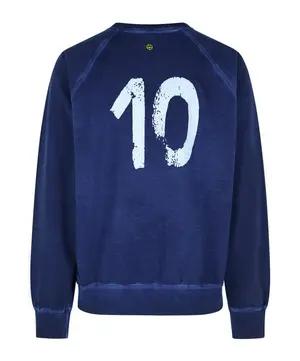 BARROW Logo Printed Crewneck Sweatshirt - Blue