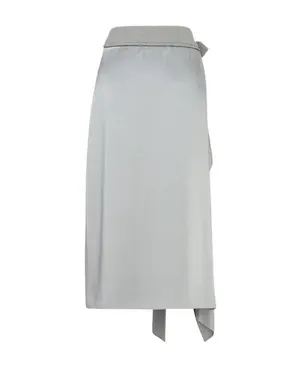Fendi Belted Ruffled Midi Skirt - Grey
