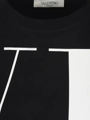 Valentino Garavani Vltn Logo Print Crewneck T-shirt - Black