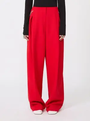 Sportmax Pleat Detailed Wide Leg Pants