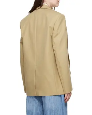 Alexander Wang Single-breasted Blazer With Layered Logo Patch