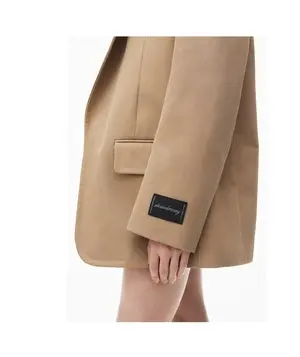 Alexander Wang Single-breasted Blazer With Layered Logo Patch